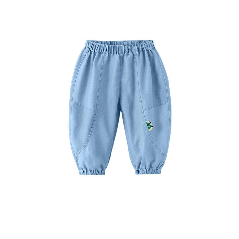 ・スタイル: カジュアル・素材: テンセル68.4%・対象: 男の子・パンツ丈: 長ズボン・種類: 基本・柄: その他・ウエスト: 中・仕様: ウエストゴム・カラー: デニムブルー・サイズ: 90, 100, 110, 120, 130, ...