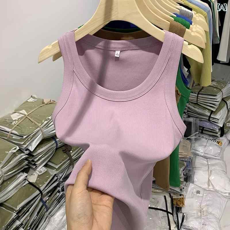 ・スタイル: 通勤風・カラー展開: 紫色、白色、黒色、灰色、藍色、军绿色、卡其色、绿色・サイズ展開: S、M、L、XL・袖丈: 無袖・フィット感: 修身型・衣丈: 普通款・柄: 純色・人気要素: 螺纹・主な素材: ポリエステル100%・対象...