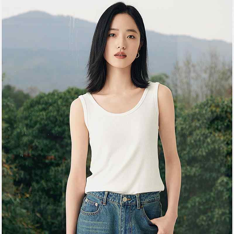 ・スタイル: 清新風・カテゴリ: 吊帯・フィット: 修身型・衣丈: 短款・柄: 無・カラー展開: ブラック、ホワイト、燕麦杏、ミルクイエロー、ライムグリーン、グレープフルーツ、フラワグレ、ブラウン、デヴカフェ・サイズ展開: L、XL、XXL...