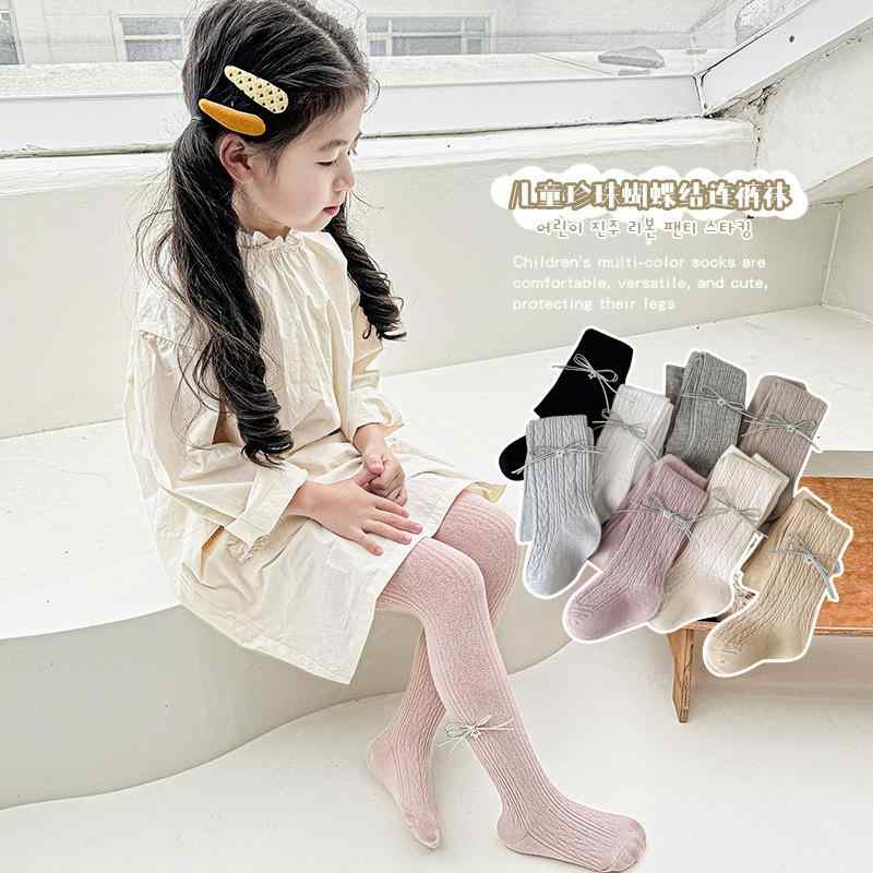 ・童袜材質: 精梳棉・童袜種類: 连裤袜・性別: 女・柄: 格子、純色、卡通、素色・機能: 通気、吸汗・筒丈: 连裤・厚さ: 薄手・素材: 綿80%・要素: ストライプ、格子、文字、蝶結び、配色、キャンディ・色: ブラック、ホワイト、グレー...