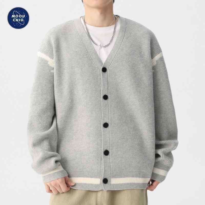 ・カテゴリ: カーディガン・スタイル: カジュアル、日系・シルエット: ルーズ・ネックライン: Vネック・袖丈: 長袖・厚さ: 普通・対象年齢: 18-24歳、成人・対象: 青少年、男性・素材: ポリエステル76%・カラー: ブラック、グレ...