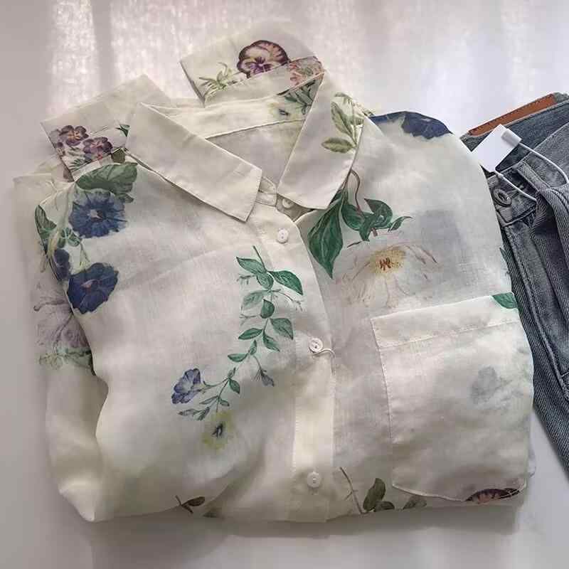 ・主な素材: ポリエステル・柄: 植物花卉・スタイル: 開衫・袖丈: 長袖・版型: 標準・衣長: 普通款(50cm<衣長≤65cm)・ネックライン: POLO領・袖型: 標準袖・流行要素: ボタン・カラー展開: 画像色・サイズ展開: ...