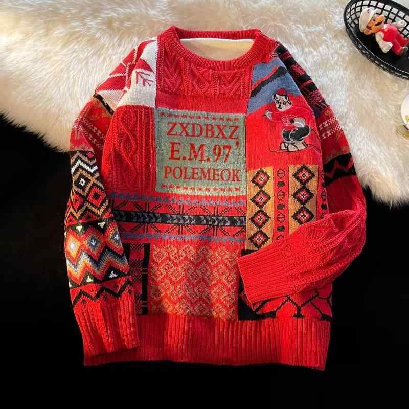 ・カテゴリ: ニット・スタイル: プルオーバー・フィット: ゆったり・ネックライン: ラウンドネック・袖丈: 長袖・厚さ: 普通・テイスト: 韓国・柄: フェアアイル・デザイン: クマの刺繍・対象年齢: 18-24歳・在庫: 有り・生地: ...