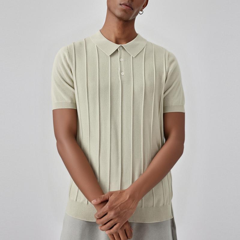 ・カテゴリ: ニット・スタイル: ベーシック・ネックライン: 襟付き・袖丈: 半袖・厚さ: 普通・対象年齢: 成人・対象: 青年・性別: 男性・素材: 化学繊維混紡、粘胶繊維65.5%、ポリエステル繊維34.5%・カラー: ホワイト、ブラッ...