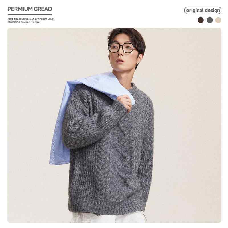 ・カテゴリ: ニット・スタイル: ストリート・タイプ: プルオーバー・フィット: ルーズ・ネックライン: クルーネック・袖丈: 長袖・厚さ: 普通・対象年齢: 18-24歳・素材: 化学繊維混紡・主素材: ポリエステル42%・対象: ティー...