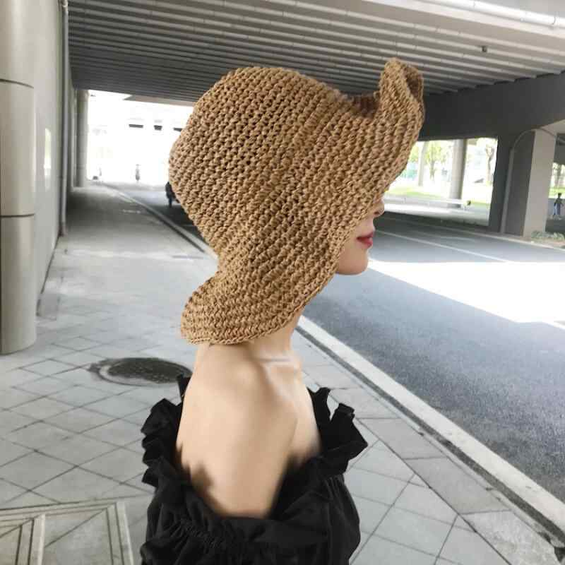 ・カテゴリ: 草帽・帽頂スタイル: 円頂・帽檐スタイル: 大檐・カラー展開: 卡其色、米色・サイズ展開: 成人（56-58cm）・機能: 防晒、遮阳