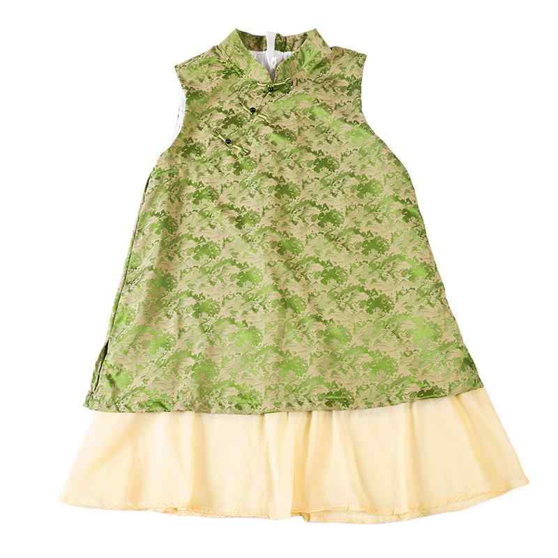 ・スタイル: 中国風・素材: ポリエステル100%・スカートの種類: キャミソールワンピース・対象年齢: 8歳以上・モデル有無: 実写・デザイン: キャミソール・スカートタイプ: サスペンダースカート・カラー: オリーブグリーン・対象身長:...