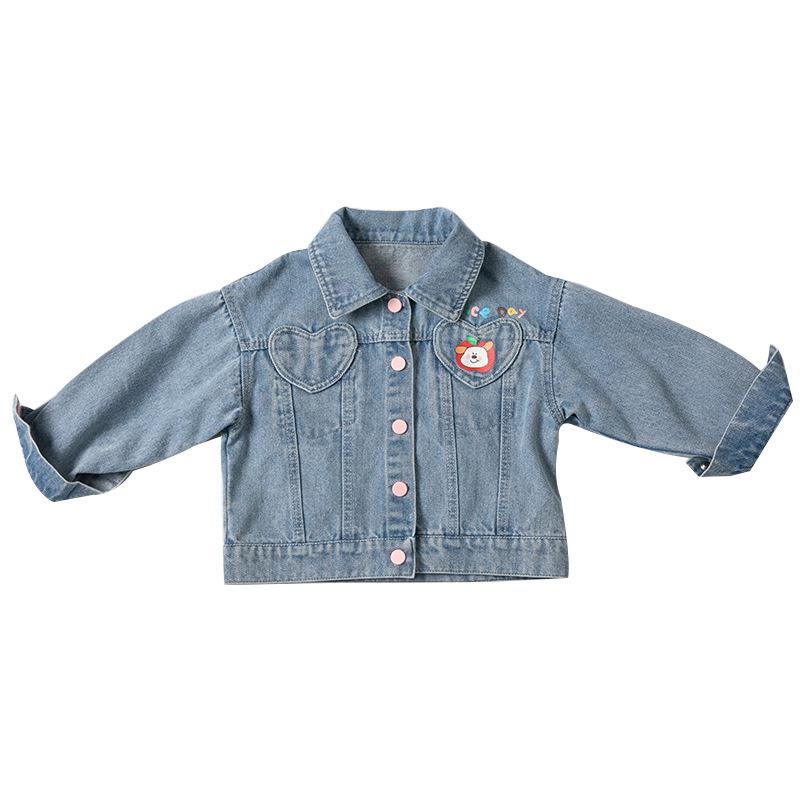 ・性別: 女児・対象年齢: 中小・対象身長: 100～140cm・ネックライン: 襟付き・スタイル: 韓国・柄: その他・厚さ: 普通・袖丈: 長袖・素材: デニム・裏地: ポリエステル・裏地成分含有量: 70%・メイン素材: ポリエステル...