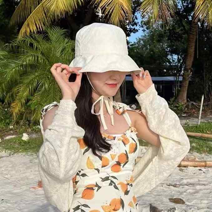 ・カテゴリ: 漁夫帽・スタイル: 清新甜美・カラー展開: 米白色、黒色、カーキ色、緑色・帽頂: 円頂・帽檐: 短檐・機能: 防晒、透気、防風、遮陽