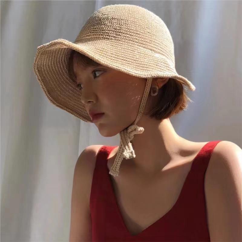 ・カテゴリ: 大沿帽・帽檐: 大檐・カラー展開: 米白色、黒色、卡其色・サイズ展開: M（56-58cm）・機能: 透気、遮陽・スタイル: 百搭、休闲、簡約・主な素材: 51-60%