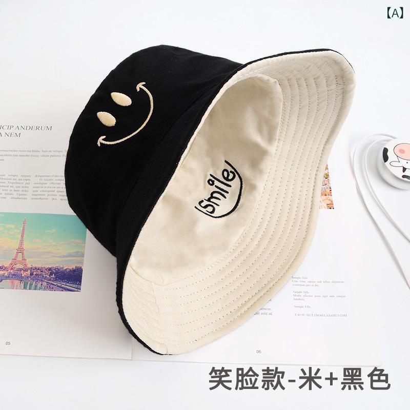 ・カテゴリ: 漁夫帽・スタイル: 休闲风、时尚OL、简约、軽奢風、时尚通勤・主な素材: 聚酯纤维・帽顶: 円頂・帽檐: 短檐・機能: 防晒、遮陽・加工: 刺繍・檐形: 平檐・流行要素: 英文字母、字母/数字/文字・サイズ展開: M（56-5...