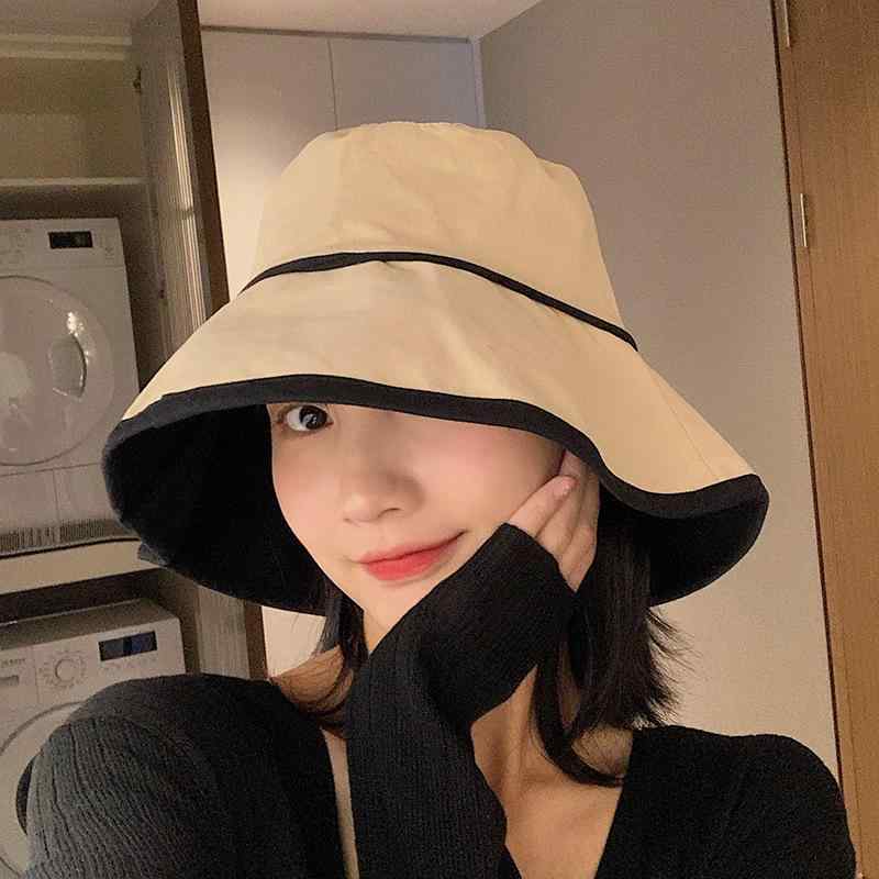 ・カテゴリ: 帽子・スタイル: 田園風、清新甜美・主な素材: 綿質・帽頂: 円頂・帽檐: 大檐・カラー展開: 黄色、黒色、米色、深カーキ・サイズ展開: M(56-58cm)・機能: 通気、遮陽