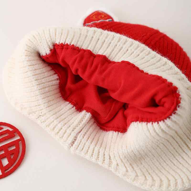 ・カテゴリ: ニット帽・適合シーズン: 冬・カラー: 福字, 歳歳安康, 楽字・サイズ: 帽囲38-45cm (参考2-12ヶ月)・帽子のつば: 無し・帽子のトップスタイル: ラウンド・機能: 保温・主な素材: 綿・主素材の構成: 96%以...