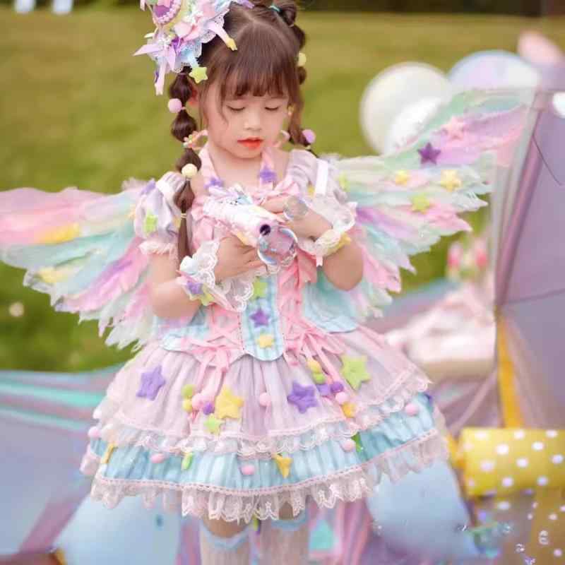 ・カテゴリ: ワンピース・スタイル: プリンセス・素材: 綿・主な素材: 綿90%・対象: 中小 дет （3〜8歳、100〜140cm）・柄: その他・袖丈: 半袖・スカートのスタイル: プリンセススカート・要素: 背中合わせ・カラー: ...