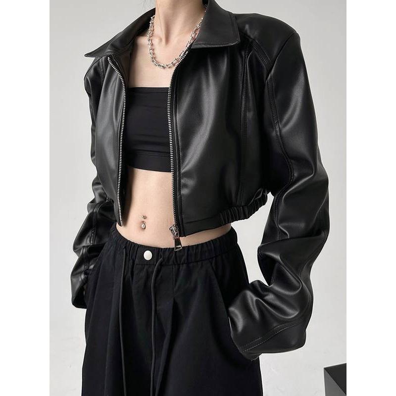 ・カテゴリ: 皮衣/皮夹克・ネックライン: 方领・流行要素: ファスナー・カラー: ブラック、ホワイト・サイズ: S 40-49kg、M 49-55kg、L 55-64kg、XL 64-71.5kg・スタイル: 文芸復古、禅意風・袖丈: 超...