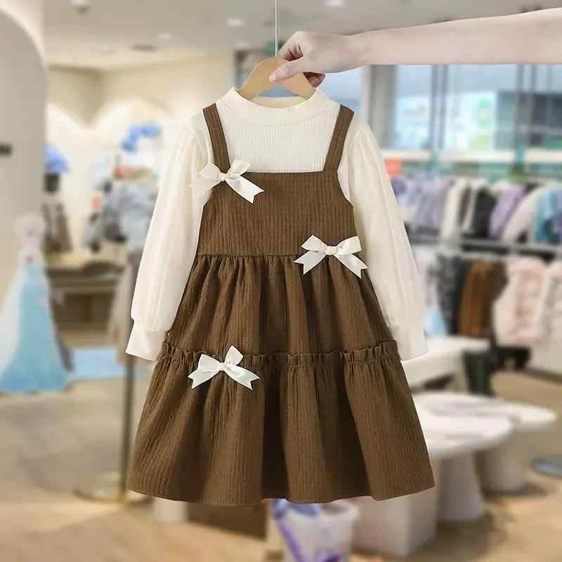 ・スタイル: 韓国・生地: その他・スカートの種類: キャミソールワンピース・対象: 女の子・対象年齢: 8歳以上・主な素材: ポリエステル55%・柄: 無地・袖丈: 長袖・スカートの形状: Aライン・色: カーキ、ブラック・適合身長: 1...