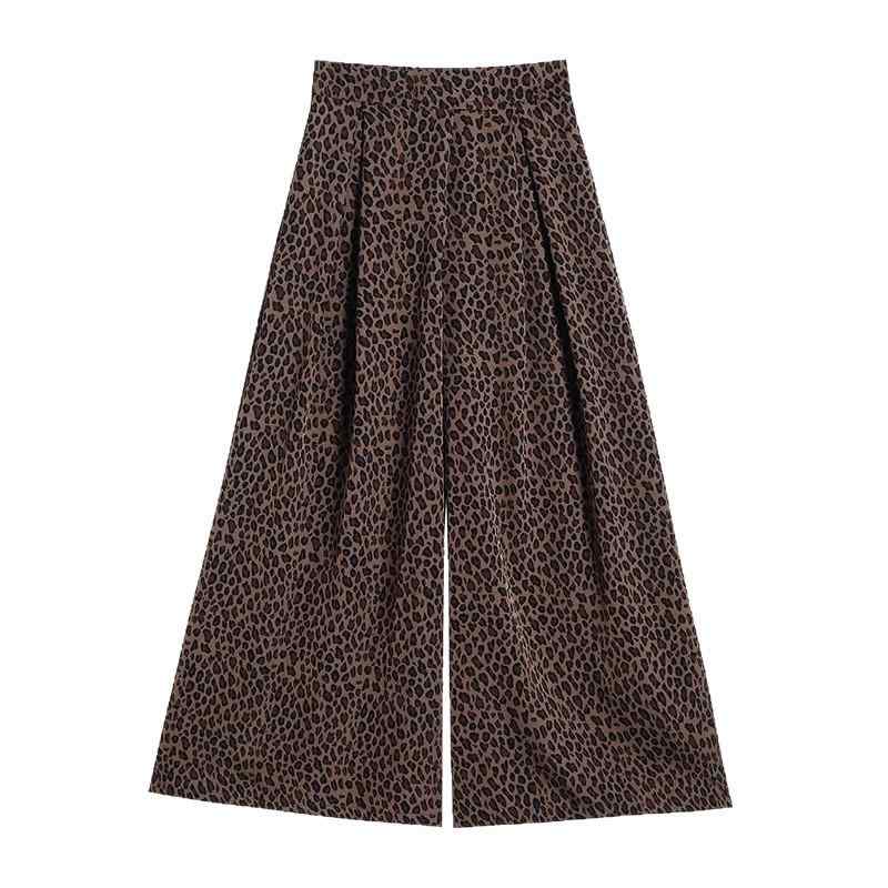 ・素材: ポリエステル、スパンデックス・スタイル: ストレート・パンツ丈: ロング・ウエスト: ハイウエスト・厚さ: 薄手・ポケット: あり・色: レオパード（小柄、通常、ロング）・サイズ: S、M、L、XL・テイスト: エレガント、きれい...