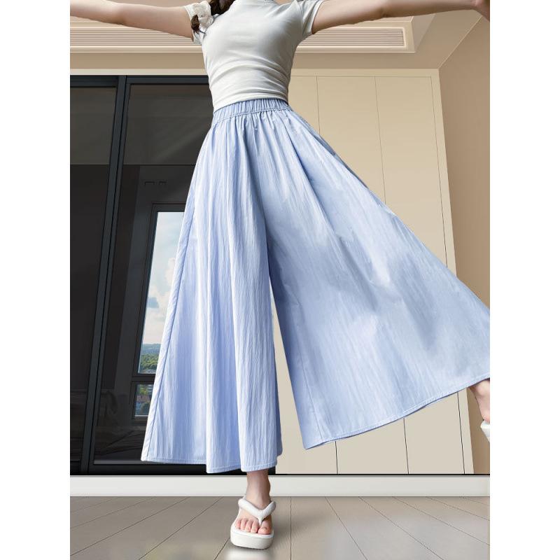 output: ・素材: ポリエステル、ナイロン・スタイル: 休闲裤・パンツ丈: 九分丈・ウエスト: ハイウエスト・厚さ: 薄手・柄: 3D/立体图案・カラー: 浅藍色, ブラック, 奶杏色, ピンク, グレー, 咸菜色・サイズ: S, M...