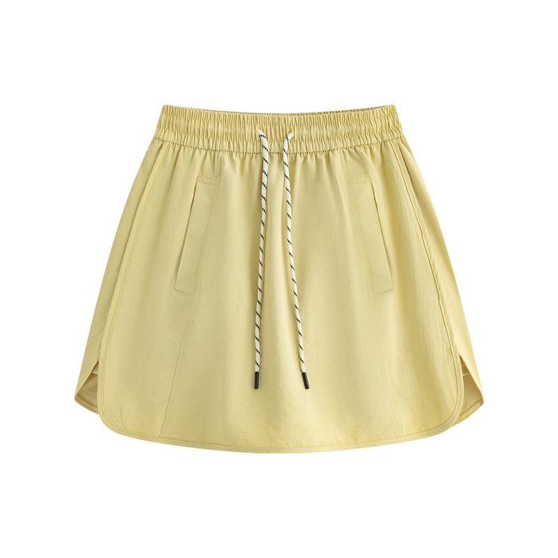 ・主面料成分: ポリエステル繊維・スタイル: スカートパンツ, カジュアル・パンツ型: ルーズ・パンツ丈: 5分丈・ウエスト: ハイウエスト・厚さ: 薄手・特徴: ポケット・カラー: ブラック(インナーショーツ付き), オフホワイト(インナ...