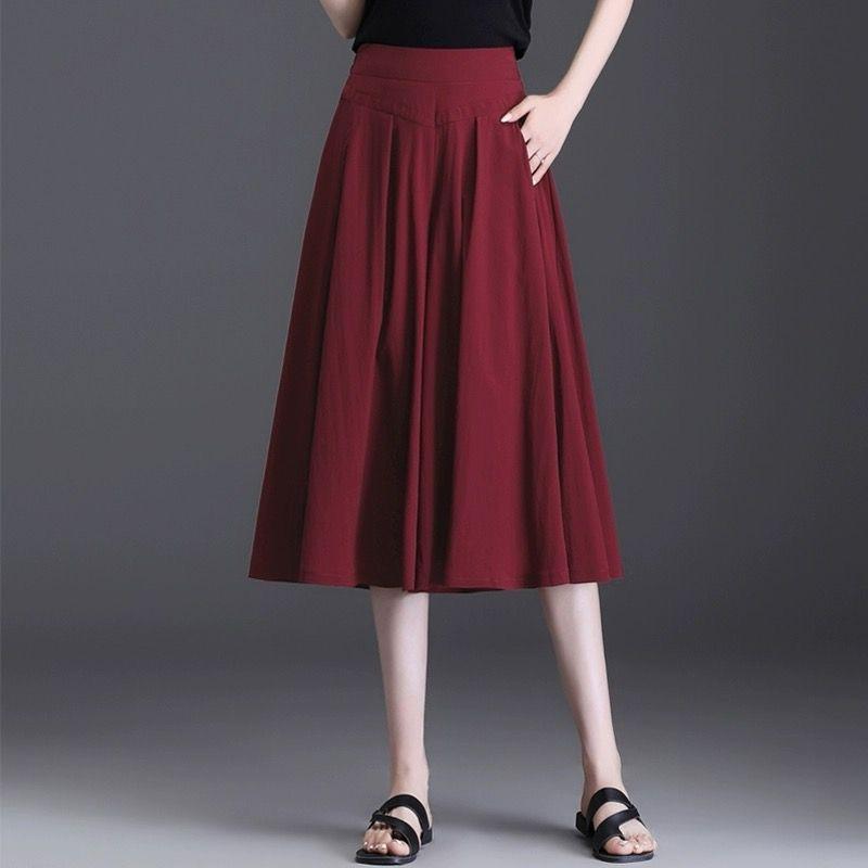 ・素材: ポリエステル、ポリエステル混紡・パンツ型: スカート付きパンツ・パンツ丈: 七分丈・ウエスト: ハイウエスト・厚さ: 薄手・ポケット: あり・カラー: ワインレッド、イエロー、ブラック・サイズ: M、L、XL、2XL、3XL、4X...