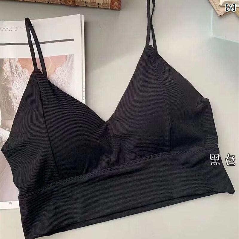 ・素材: 冰丝、锦纶30-50%・カテゴリ: 裹胸/抹胸・機能: 通気性、美背、防走光、快適・着丈: 及胸・カラー: ブラック、ホワイト、イエロー、杏色・サイズ: 均码(40-65kg)・対象年齢: 青年（18-40歳）・スタイル: 美背型...