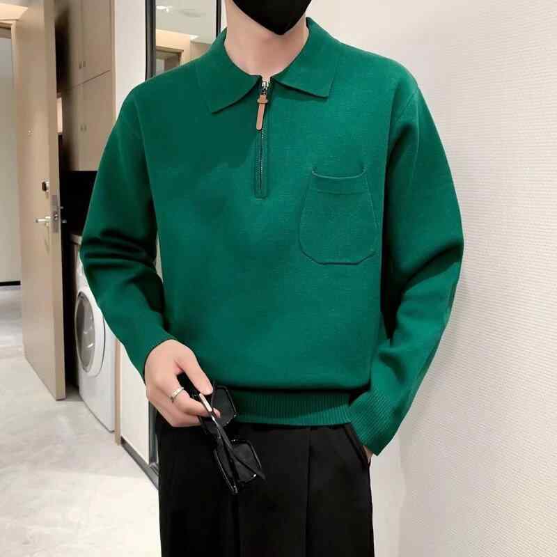 ・カテゴリ: ニット・スタイル: 韓国・袖丈: 長袖・ネックライン: ハーフオープンカラー・フィット: ストレート・素材: ポリエステル・対象年齢: 成人・対象: 男性・カラー: ホワイト, ブラック, グリーン・サイズ: M, L, XL...