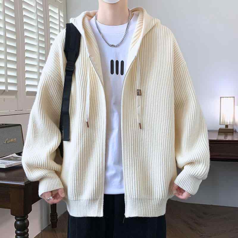 ・商品カテゴリ: ニットカーディガン・素材機能: 洗濯機洗い可能・スタイル: カジュアル・シルエット: ルーズ・襟型: フード付き・袖丈: 長袖・厚さ: 普通・対象年齢: 成人・対象: 青少年、青年、成人・対象性別: 男性・主な生地: ポリ...