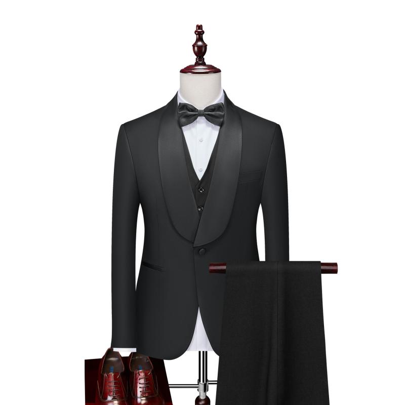 ・カテゴリ: スーツ・対象: メンズ・スタイル: ビジネス、フォーマル・フロント: シングル一つボタン・素材: 化学繊維混紡、ビスコース30%・襟型: ショールカラー・ベント: 背面中央・フィット: スリム・厚さ: 普通・ディテール: 縫い...