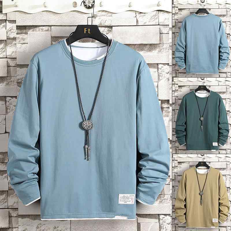 ・スタイル: 日系・柄: 無地・フィット: スリム・対象: ティーン・種類: プルオーバー・ネックライン: ラウンドネック・袖丈: 長袖・厚さ: 薄手・素材: 綿・素材構成: 綿96%以上・シーン: カジュアル・ディテール: ステッチ・カラ...