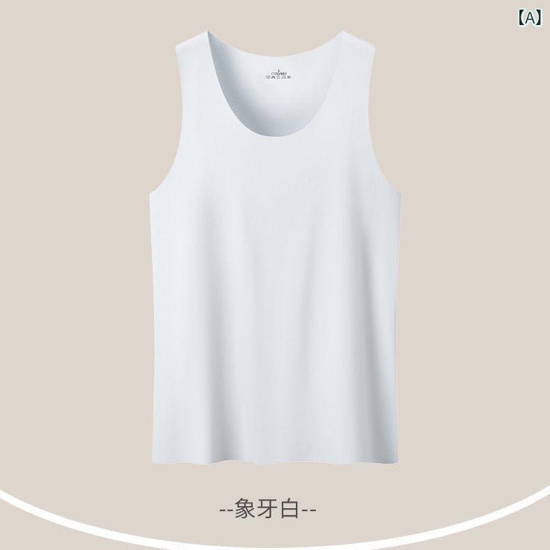 ・素材: 綿、モダール・カテゴリ: ワイドショルダータンクトップ・カラー: ホワイト、ブラック、グレー、ブルー・サイズ: L、XL、2XL、3XL、4XL・スタイル: カジュアル・ネックライン: ラウンドネック・生地の厚さ: 適度(約190...