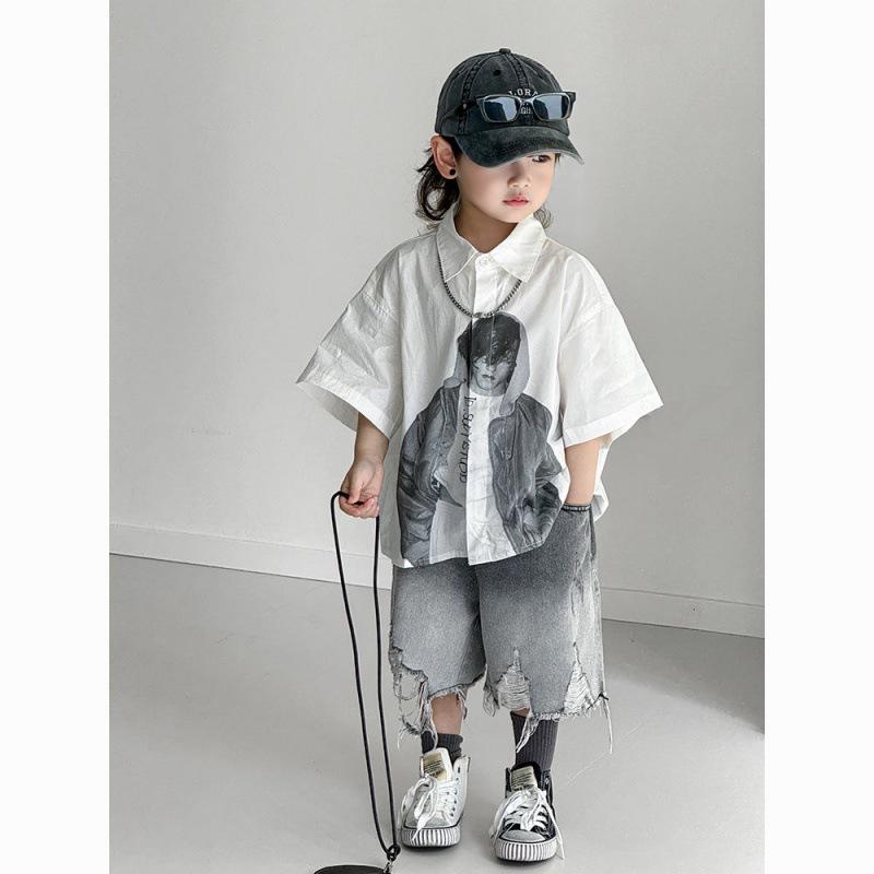 ・対象: キッズ・性別: 男の子・スタイル: 韓国風・セット内容: トップス、ボトムス・セット枚数: 2枚・対象年齢: 3～8歳・対象身長: 90cm、100cm、110cm、120cm、130cm、140cm・シーズン: 夏・袖丈: 半袖...