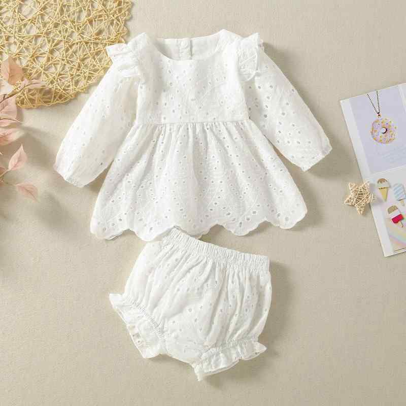 カテゴリ: 子供用セットアップ スタイル: スイート 対象: 女児 セット内容: スカート、トップス 対象年齢: 乳幼児(1~3歳, 80~100cm) シーズン: 夏 袖丈: 長袖 フード: なし 厚さ: 薄手 柄: その他 素材: ニッ...