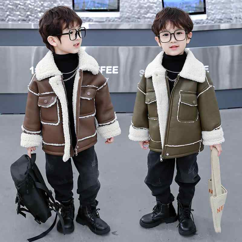 ・性別: 男の子・対象年齢: 中小キッズ(3〜8歳、100〜140cm)・ネックライン: 襟付き・スタイル: カジュアル・厚さ: 厚手・生地の加工: 起毛、シャーリング・フード: フードなし・要素: ガーデン、かわいい、カーディガン、トレン...