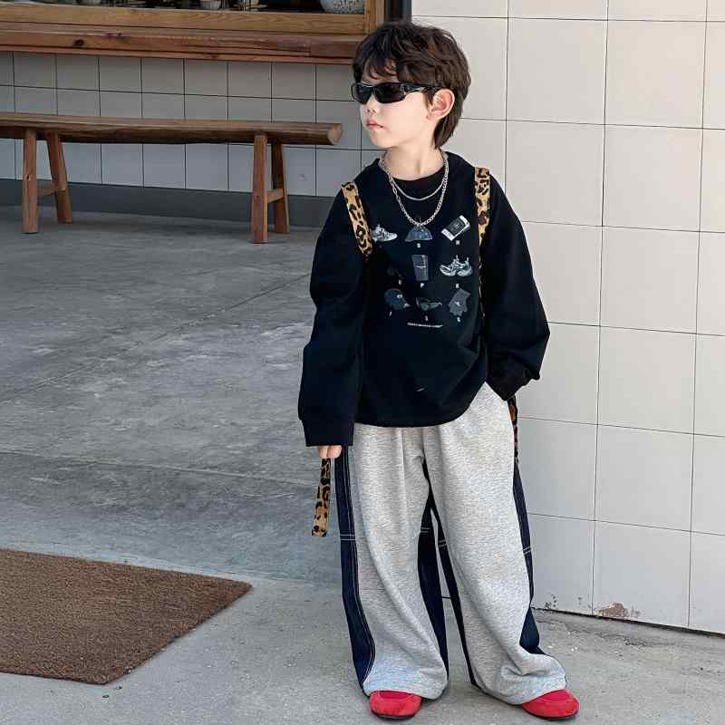 ・商品カテゴリ: 子供用トレーナー・対象: 男の子・スタイル: 韓国スタイル・対象年齢: 中小のお子様(3~8歳, 100~140cm)・生地加工: 柔らかい加工・柄: その他・厚さ: 普通・袖丈: 長袖・留め具の種類: プルオーバー・フー...