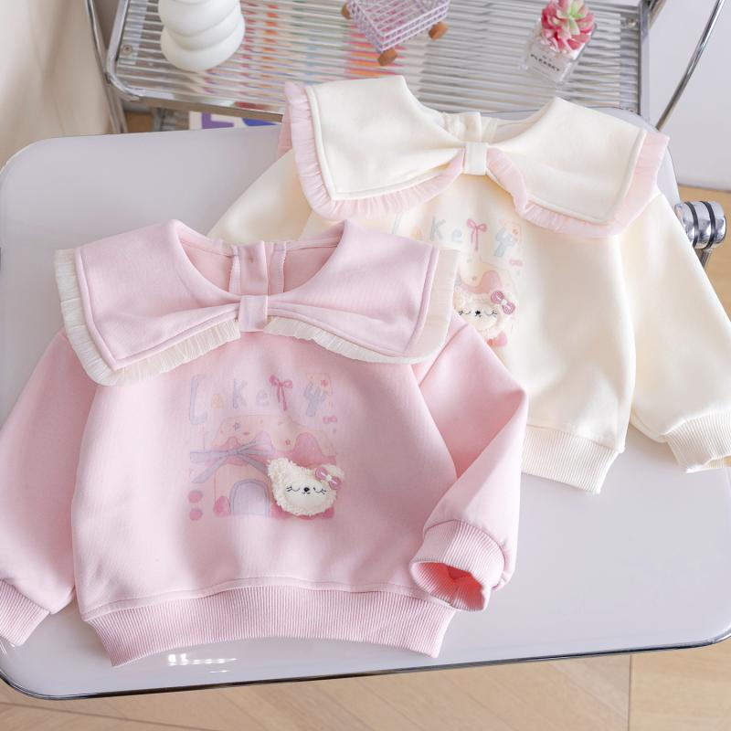 ・対象: キッズ・スタイル: 韓国風・対象年齢: 3～8歳 (100～140cm)・シーズン: 春、秋・柄: 動物、漫画・厚さ: 普通・袖丈: 長袖・留め具: プルオーバー・フード: なし・実写画像: モデルなし・要素: 漫画、かわいい、蝶...