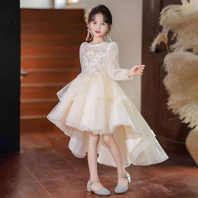 ・商品カテゴリ: 子供用礼服・対象年齢: 3～8歳 (100～140cm)・性別: 女児・画像: モデルによる実写・生地加工: コーティング、シャーリング・要素: プリンセス、ネット、欧米・スタイル: プリンセス・生地名: ポリエステル繊維...