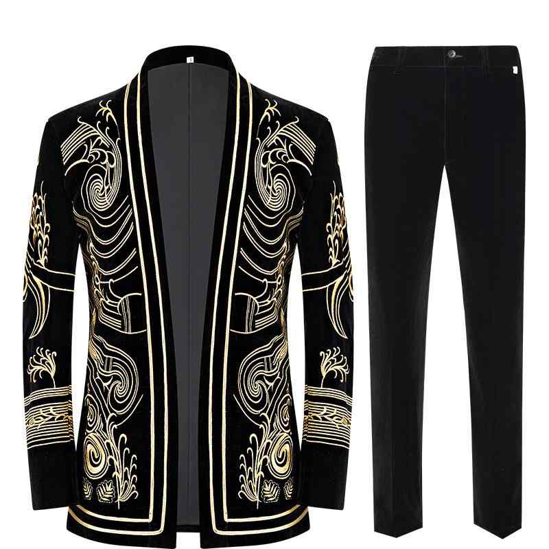 ・カテゴリ: カジュアルスーツ・スタイル: ブリティッシュ・版型: スリム・襟型: ノーカラー・前立て: シングルブレスト、一つボタン・柄: 配色・素材: 化繊混紡・主な生地の構成: ポリエステル45%・裏地: ポリエステル・対象年齢: 青...