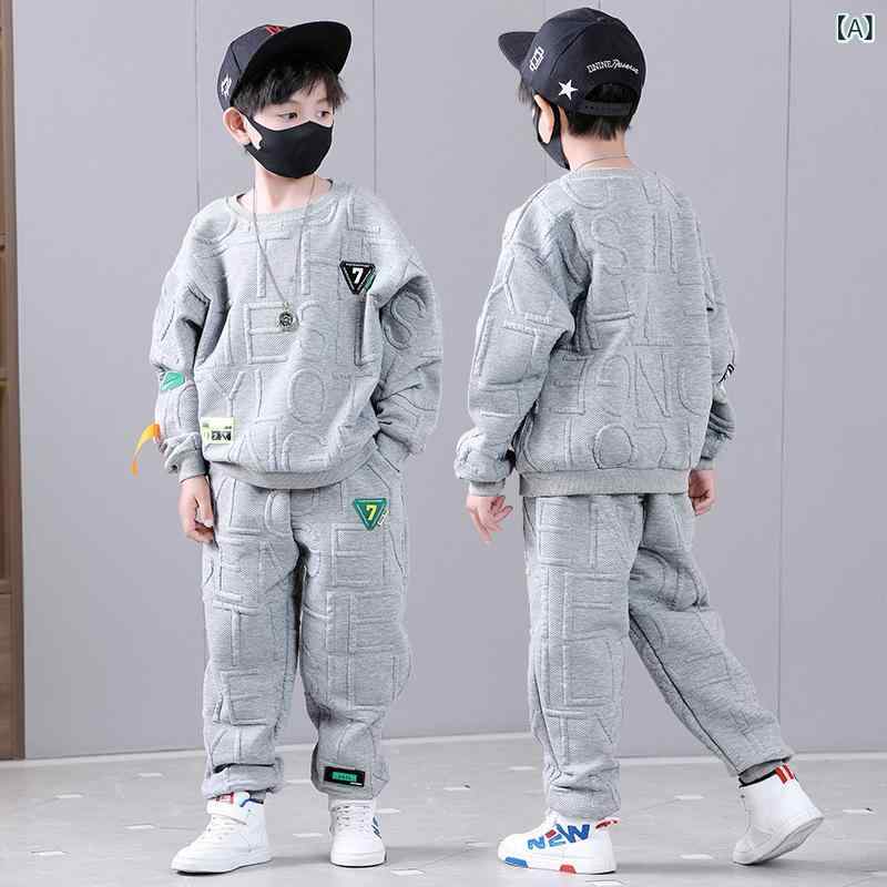 商品カテゴリ: 子供用セットアップ 対象: 男の子 スタイル: スポーティ セット内容: トップス、パンツ 袖丈: 長袖 パンツ丈: 長ズボン 生地の厚さ: 普通 柄: 無地、キャラクター、アルファベット 素材: 綿 素材構成: 綿68.2...