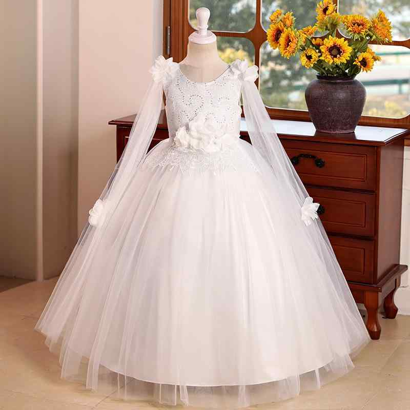 ・カテゴリ: 子供用礼服・対象年齢: 3～8歳 (100～140cm)・性別: 女・画像: 実写 (モデルなし)・シーズン: 春、夏、秋・要素: レース、蝶結び、プリンセス、網紗・スタイル: 不明・生地: ポリエステル繊維・主生地成分: ポ...