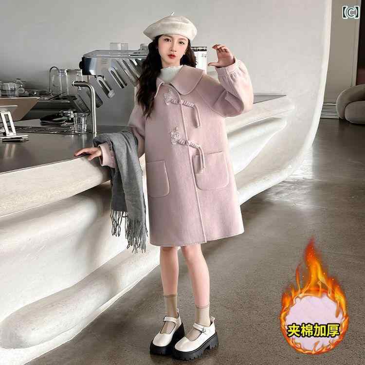 ・性別: 女児・対象年齢: 8歳以上・カテゴリ: 子供用ジャケット/コート・襟の形: 襟付き・スタイル: 韓国風・厚さ: 厚手・生地加工: 柔らかい・フード: なし・袖丈: 長袖・留め具: シングルブレスト・素材: ポリエステル60%・色:...