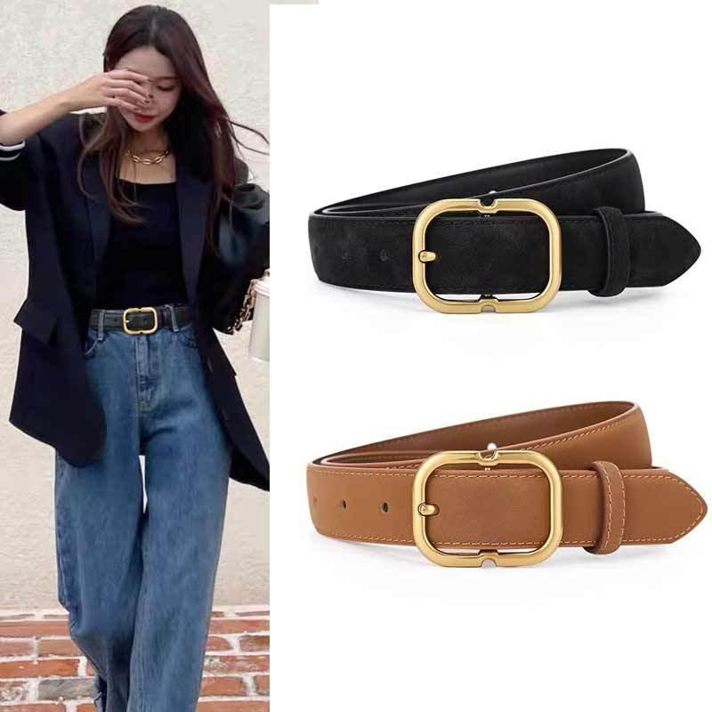 ・素材: 真皮・皮革の特徴: 二層牛革・バックル素材: 合金・バックルタイプ: ピンバックル・デザイン: ライン・カラー: ブラック、コーヒー、カーキブラウン・ベルト幅: 2～4cm・サイズ: サイズ指定なし・スタイル: 個性的・加工: パ...