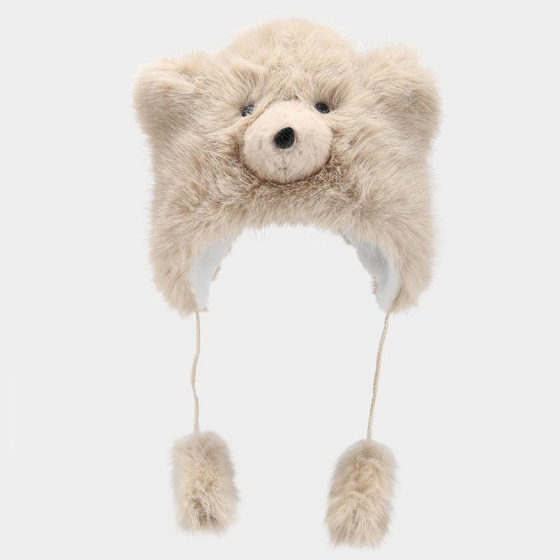 ・カテゴリ: 雷鋒帽・カラー: ブラック、米白色、カーキ色、ピンク・サイズ: M（56-58cm）・機能: 防晒、保温、防風、遮陽・スタイル: 日韓、カートゥーン、可愛い、学院風、バケーションスタイル、韓版韓式、子供向け・素材: 毛・流行要...