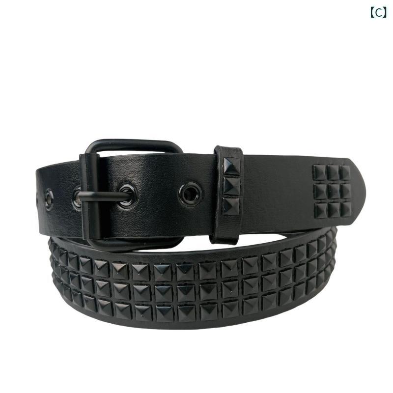 ・素材: 合皮・バックル素材: 鉄・バックルタイプ: ピンバックル・カラー: ブラック（シルバーピラミッド）, ホワイト, ブラック（ブラックピラミッド）, ブラウン（シルバーピラミッド）, ローズレッドレオパードピラミッド, レオパードブ...