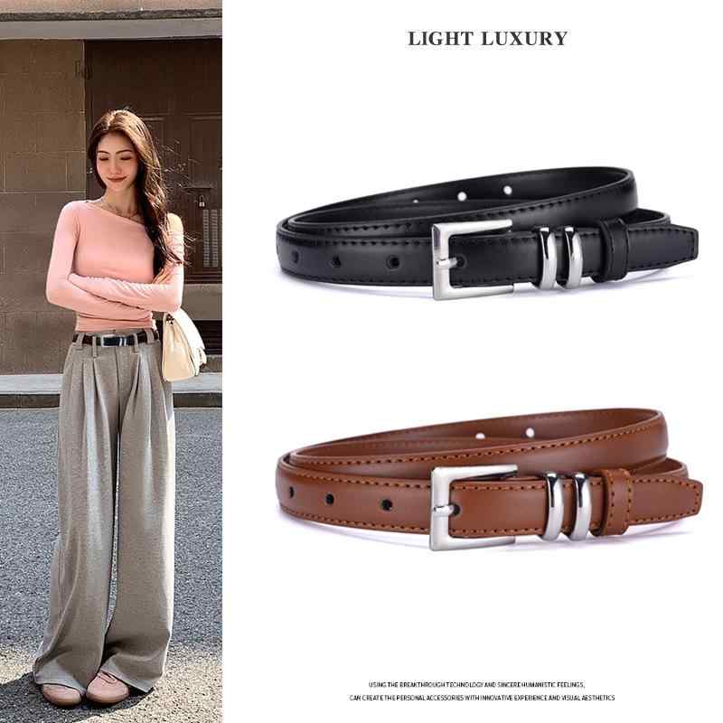 ・素材: 合皮・ベルトバックル素材: 合金・バックル留め方: ピンバックル・カラー: ブラック、ブラウン、コーヒー・ベルト幅: 細め (2cm未満)・長さ: 95cm、100cm、105cm、110cm・サイズ: 95、100、105、11...