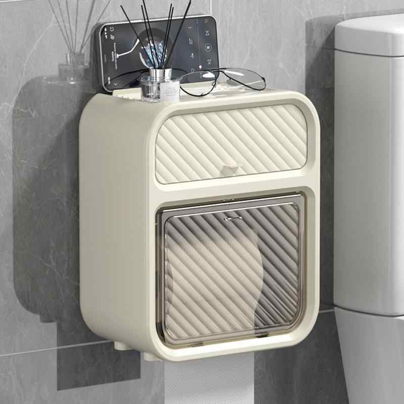 ・カテゴリ: ペーパータオルボックス・素材: プラスチック・使用可能なペーパータオル: ロール紙・利用場所: 浴室・スタイル: 現代的・カラー: クリームホワイト、フルーツオイルグリーン、ダークグリーン、クリームホワイト（パイロット犬ステッ...
