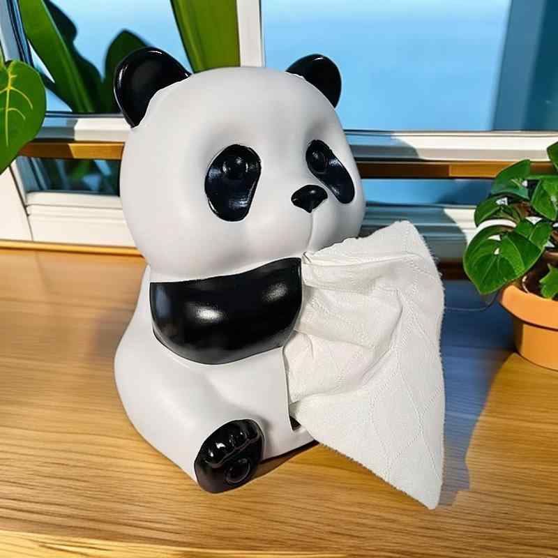 ・素材: プラスチック・用途: 平板紙・スタイル: 田園・カラー: 熊猫紙巾盒、小新頭坐姿