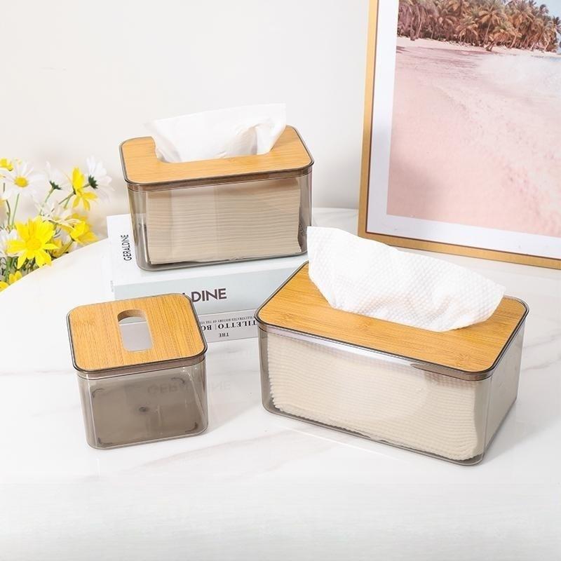 ・カテゴリ: ティッシュボックス・素材: プラスチック・ティッシュタイプ: ボックスティッシュ・利用場所: 車、リビング・カラー: 正方形/透灰, 小号長方形/透灰, 透灰/円形, 透明/円形・スタイル: 新中式・ロゴ印刷: 可能・機能: 多用途