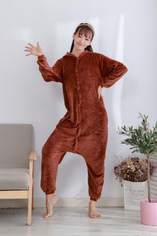 ・カテゴリ: パジャマ・生地: フランネル・スタイル: ワンピース・主な素材: ポリエステル95%・厚さ: 中厚・生地の厚さ: 約251-300g/平方メートル・ネックライン: 襟なし・袖丈: 長袖・パンツ丈: フルレングス・機能: リラッ...