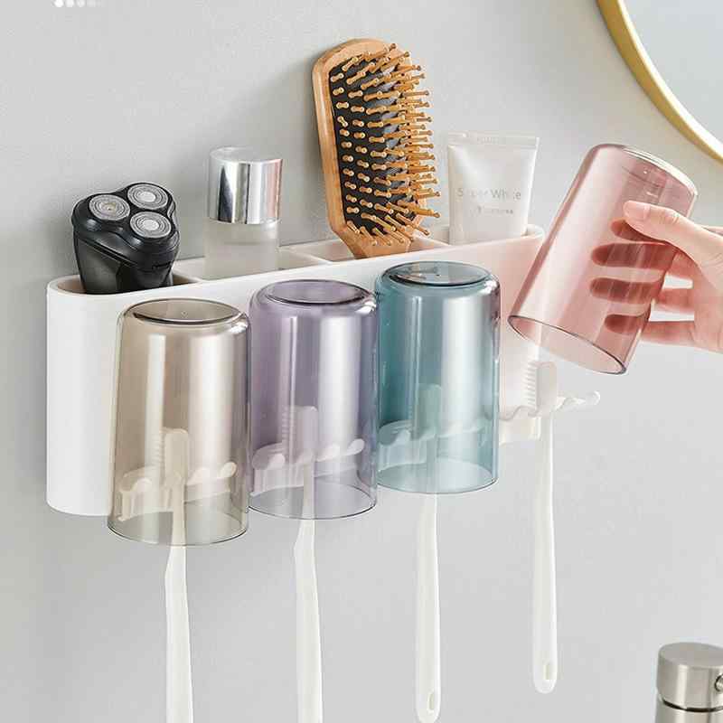 ・商品カテゴリ: 歯ブラシスタンド・機能: 収納、歯磨き粉絞り・素材: プラスチック・取り付けタイプ: 吸盤式・カラー: 歯ブラシスタンド【2個コップ付き】, 歯ブラシスタンド【3個コップ付き】, 歯ブラシスタンド【4個コップ付き】