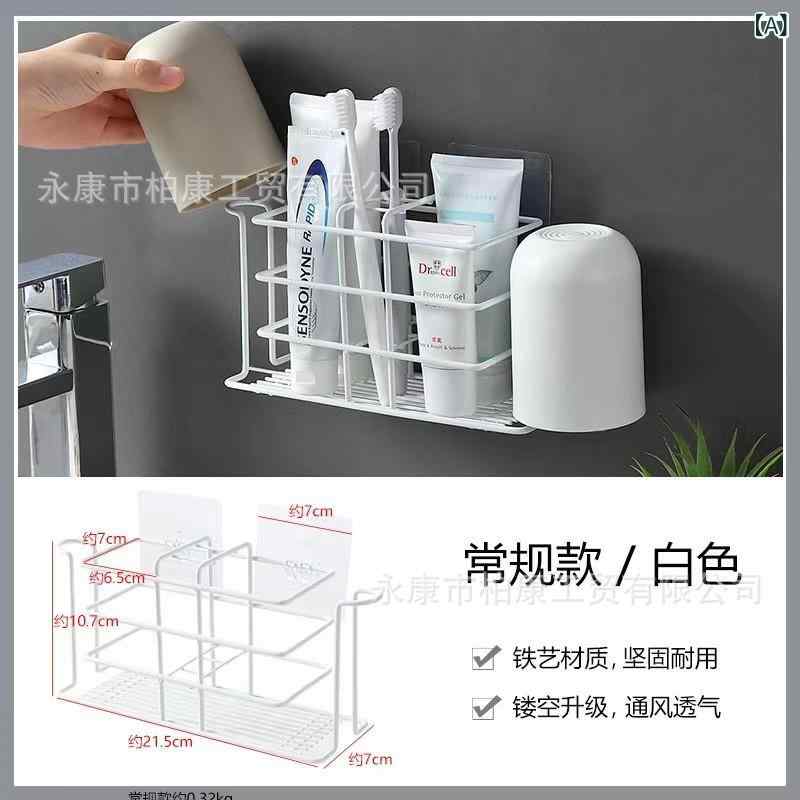 ・カテゴリ: 歯ブラシスタンド・機能: 穴あけ不要・素材: 金属・カラー: ホワイト、ブラック・取り付けタイプ: その他